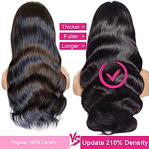 HOT STAR 210% Density HD 13x6 30 Inch Lace Front Wigs Human Hair Pre Plucked Glueless Body Wave Human Hair Wigs for Black Women HD Lace Frontal Wigs Human Hair