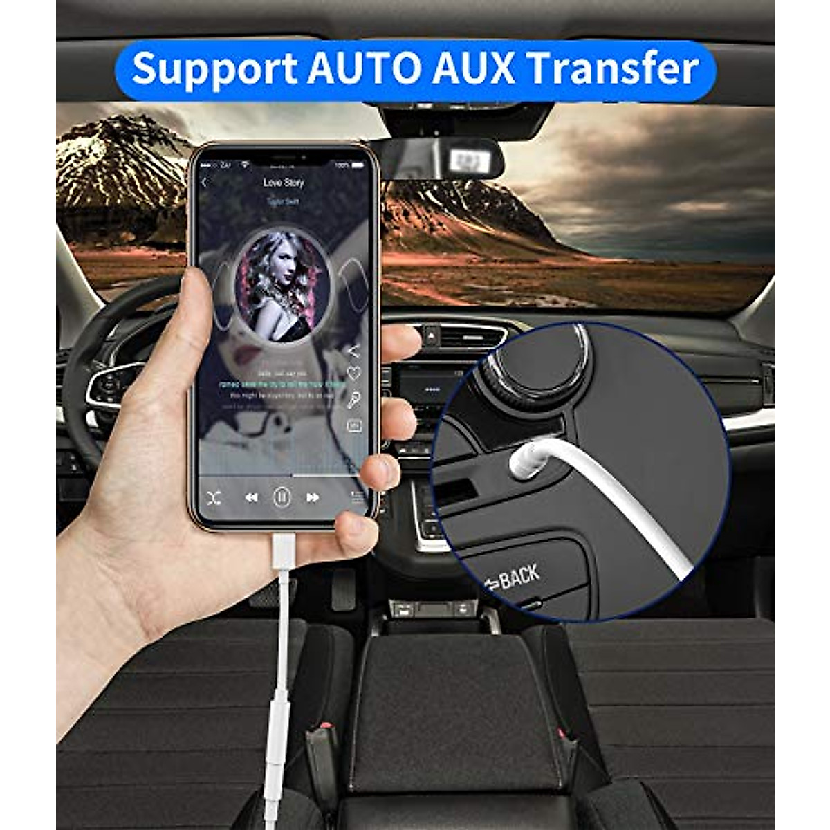 2Pack,Headphone Adapter Dongle to 3.5 mm Jack Earphone Audio Aux Connector for iPhone 12/11/XS/X/8/7/pro/xr/SE/MAX/PLUS Support All iOS Lightning Compatible with iPad Car Music Accessories Headset