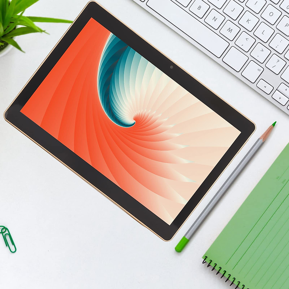 10.1 Inch Tablet for 11, 1960x1080 IPS Display Screen PC Tablet, 6G RAM 128G ROM Portable Tablet, 2.4G 5G WiFi Calling Tablet for Photos, Videos, Music (EU Plug)