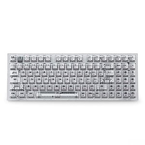 Redragon K658 PRO SE 90% 3-Mode Wireless RGB Gaming Keyboard, 94 Keys Full-Transparent Mechanical Keyboard w/Hot-Swap Socket, Sound Absorbing Foams, Full Numpad & Custom Switch