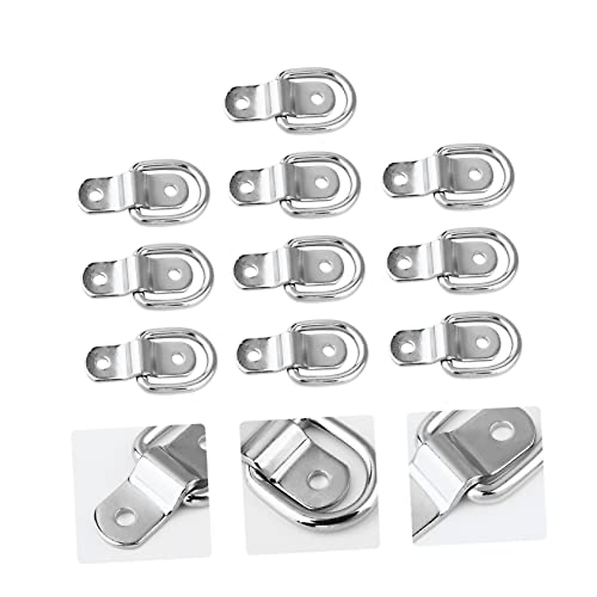 BESPORTBLE Heavy Duty Garment Rack 10pcs Pull Ring Stainless Steel Hangers Heavy Duty Clothes Hanger Rack Multi Purpose Hanger Heavy Duty Steel d Rings D Type Buckles