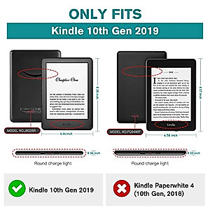 Ayotu Fabric Case for Kindle 10th Gen 2019 Released Only-Thinnest&Lightest Smart Cover with Auto Wake/Sleep - Support Back Cover adsorption(Not Fit Kindle Paperwhite 2018 or Kindle 2022), Yellow