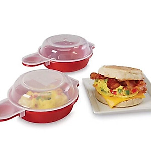 YYYFEI Microwave Egg Cooker,1 Minute Fast Egg Hamburg Omelet Maker Kitchen Cooking Tool,2pcs