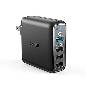 Anker Quick Charge 3.0 43.5W 4-Port USB Wall Charger, PowerPort Speed 4 for Galaxy S7/S6/edge/edge+, Note 4/5, LG G4/G5, HTC One M8/M9/A9, Nexus 6, with PowerIQ for iPhone 7, iPad, and More