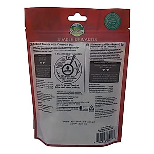 Simple Rewards Small Animal Treats 3 Flavor Variety Bundle (1) Each: Freeze Dried Strawberry, Baked Peppermint, Baked Carrot Dill, .5-2 Ounces