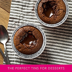 Premium Aluminum Foil Ramekins With Lids | Heavy Duty Disposable Mini Ramiken Set | Perfect Bake Pans For Cupcakes, Creme Brulee, Cakes, Sauces, Condiments, Samples | 100 Pack