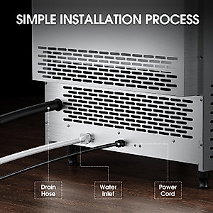 COTLIN Commercial Ice Maker Machine 320LBS/24H with 100LBS Storage Bin, 26” Air Cooled Under Counter Ice Machine with 10LBS Ice Bags Freestanding Clear Cube Ice Maker for Home Bar Restaurant, 115V