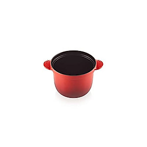 Le Creuset Enameled Cast Iron Rice Pot with Lid & Stoneware Insert, 2.25 qt., Cerise