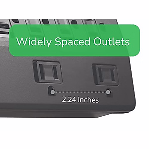 APC Power Strip with USB Charging Ports, Surge Protector P8U2, 2630 Joules, Flat Plug, 8 Outlets