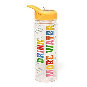 ban.do Insulated Water Bottle with Straw, BPA-Free Water Bottle Holds 24 Ounces with Motivational Markers for Daily Drinking, Drink More Water