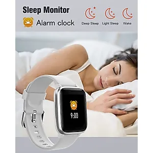 ASIAMENG Smart Watch for iOS and Android Phones IP68 Waterproof, Fitness Tracker Watch with Heart Rate/Sleep Monitor Steps Tracker Calories Counter Smartwatch for Men Women