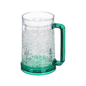 Double Wall Gel Freezer Mug - Set of 4 - Red, Orange, Blue, Green