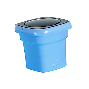 Portable Foldable Washing Machine, Compact Small Washer Lightweight 36W Mini Clothes Washer for Laundry Travel Apartment Sock Baby Clothes, blue