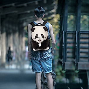 Animal Backpack Panda School Bag 3D Printing 17 Inch For Man/Kid/Girl/Boy/Woman Black Cool Design Casual Daypack