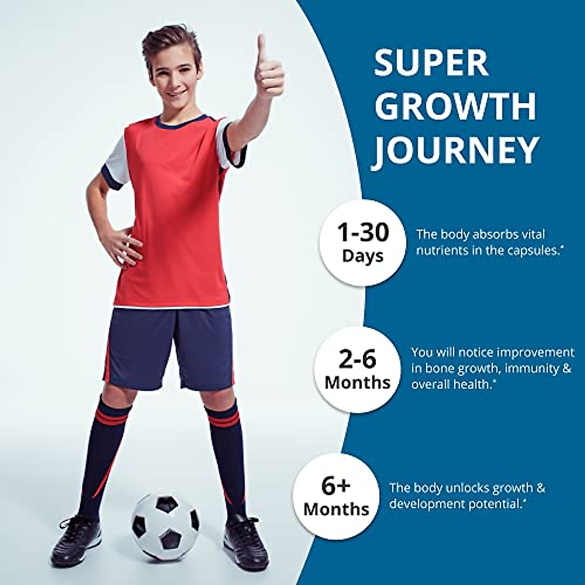 Grow Power Height Growth - Powerful Height Growth Formula for Children (10+) & Teens - Supports Healthy Height Growth, Overall Health with Calcium, Vitamin D3, Phosphorus, Magnesium & More - 60 Caps