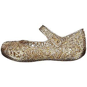 Mini Melissa baby girls Zig Zag Vi Mary Jane Flat, Mix Gold Glitter, 9 Toddler US