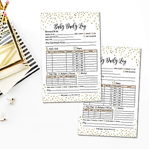 Nanny Newborn Baby or Toddler Log Tracker, Daily Schedule Feeding Food Sleep Naps Activity Diaper Change Monitor Notes for Daycare, Babysitter, Caregiver, Infants and Babies, 50 Sheet Pad