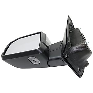 Kool Vue Driver Side Power Heated Mirror for Ford F-150 2015-2020 Power Fold With Signal Light, Blind Spot Monitor, Memory & Puddle Lamp Paintable