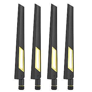 PUSOKEI 4Pcs SMA Netowrk Card Antenna, 2.4G/5G Dual?Band 10dB SMA Network Card Antenna Router Antenna for RT?AX88U AX6000