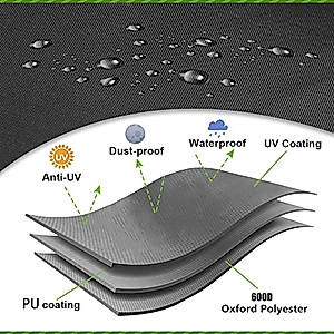 Sssideas Sunshade Sidewall, 10' x 10' with Organizer Pockets，600D Polyester 100% Waterproof for Straight-Leg Canopy（Black）