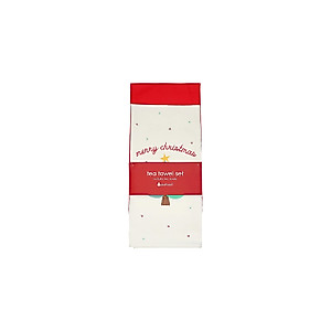 Pearhead Christmas Holiday Tea Towel Set, Seasonal Kitchen Towel Set, Hostess Gift, Holiday Home Decor, Christmas Tree Dish Towels