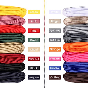 SATINIOR 16 Pieces Stretch Turbans Polyester Turbantes para La Cabeza De Mujer Head Turbans Head Turbans Turbines for Women, 16 Colors(Chic Color)
