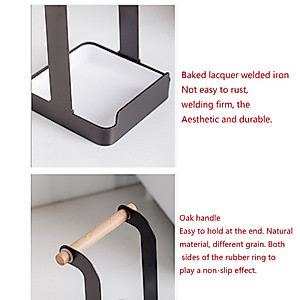 Iron Pot Lid Rack, Kitchenware Dividers Holder, Multifunctional Spoon Rest, for Bakeware, Cutting Board, Serving Trays, Reusable