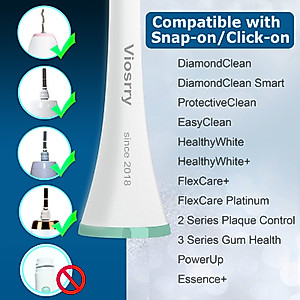 Vioesrry Toothbrush Replacement Heads Compatible with C2 C3 9023 4100 1100 g2 2 Series 6015/03 Electric Brush Refills, 8 Pack, Blue