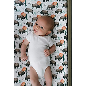 Premium Knit Diaper Changing Pad Cover"Bison" by Copper Pearl
