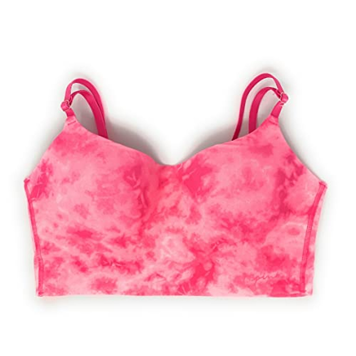 Victoria's Secret Pink Loungin' Scoop Lightly Lined Bra, Medium, Pink Tie-Dye