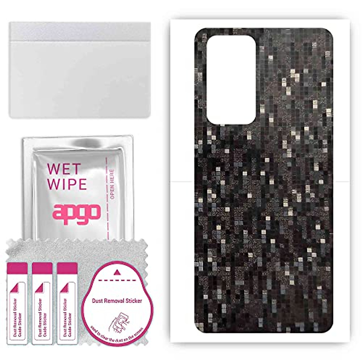 apgo Skin Sticker Film foil Vinyl for The Back for Oppo Reno 6 Pro 5G CPH2247 Carbon Black Pixel