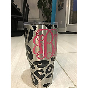 Cheetah Animal Print Decal for YETI Rambler Tumbler 20 oz 30 oz Sticker RTIC Ozark Boss