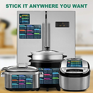 Instant Pot Cheat Sheet Magnet Set, Instapot Accessories, Cook Times Chart, Pressure Cooker Accessories Cook Times, Instant Pot Cheat Sheet Quick Reference Guide Instapot Times Cookbook Magnets