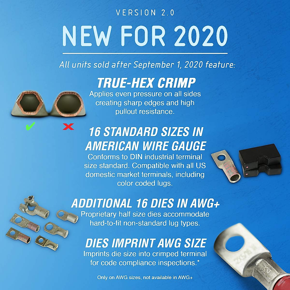 TEMCo Industrial Hydraulic Cable Lug Crimper TH0005 V2.0 (11 US TON) 10 AWG to 600 MCM Electrical Terminal Cable Wire Tool Kit with 32 Die Sets