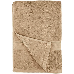 Amazon Brand – Pinzon 6 Piece Blended Egyptian Cotton Bath Towel Set - Driftwood