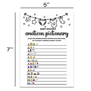 Baby Shower Game Cards, Fun Guessing Game Girls Boys Babies Gender Neutral Ideas Shower Party, Baby Shower Ideas, Party Activities Ideas Supplies, 30 Game Cards Included