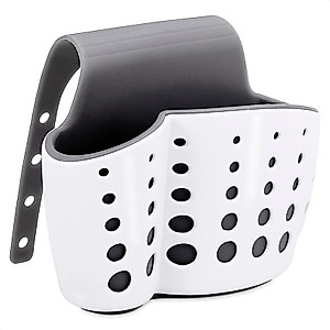 Sink Caddy Sponge Holder with Strap - Adjustable Sink Caddy Silicone Sponge Holder Sink Caddy for Drying Silicone Kitchen Sink Sponge Holder - Suction Cup Sink Caddy Kitchen Sponge Holder