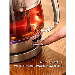 Hokcus Classic Kettle with 3Mins Quick Quiet Boil, Automatic Shutoff, Tea Heater Hot Water Boiler,Dry Burn Prevention 1L Base/1Kettle/1Kettle