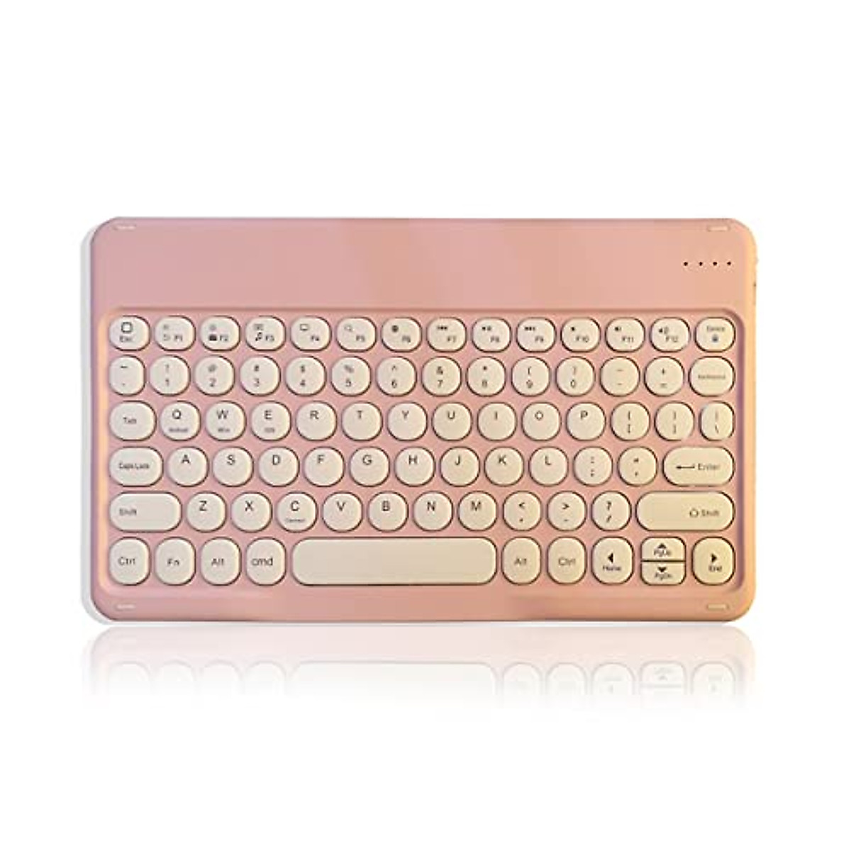 ElecMosWN Urtra Slim Bluetooth Keyboard for iPad Mac,Compact Rechargeable Wireless Keyboard for iPad,iPad Pro/Mini/Air,iPhone,MacBook,Windows Laptop Surface Pro Android Tablet Smartphone(Pink)