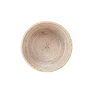 Kouboo Loma Round Rattan Paper Waste Basket (Latte)