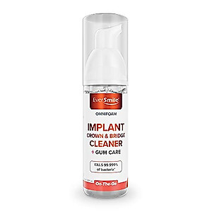 EverSmile OmniFoam Dental Cleaner for Implants, Crowns, and Bridges - Implant Cleaner - Crowns Cleaner - Bridges Cleaner - Dental Crown Cleaner (50 mL) (1 Pack)