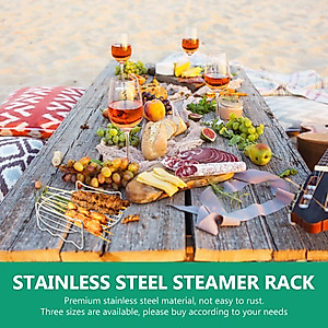 SHERCHPRY Air Fryer Cooking Rack Stainless Steel Steamer Rack 7 Inch Air Fryer Rack Cooking Steaming Cooling Racks Grill Basket for Air Fryer Pressure Cooker Accessories Veggie Steamer