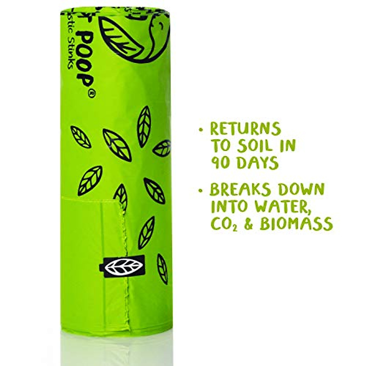 PLANET POOP Home Compostable Dog Poo Bags 30, XL Sized Cat Litter Box Clean-up Doggy Waste Bag with Handles, Pooper Scooper Swivel Bin, Biodegradable for Dogs Extra-Large Grocery Size Eco Pet Supplies