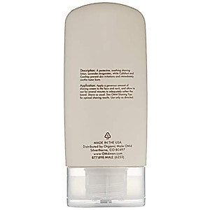 Organic Male OM4 Shave: Soothing Herbal Shaving Emulsion - Mens Grooming Preshave Oil, Shave Cream, Hydrating Mask all-in-one
