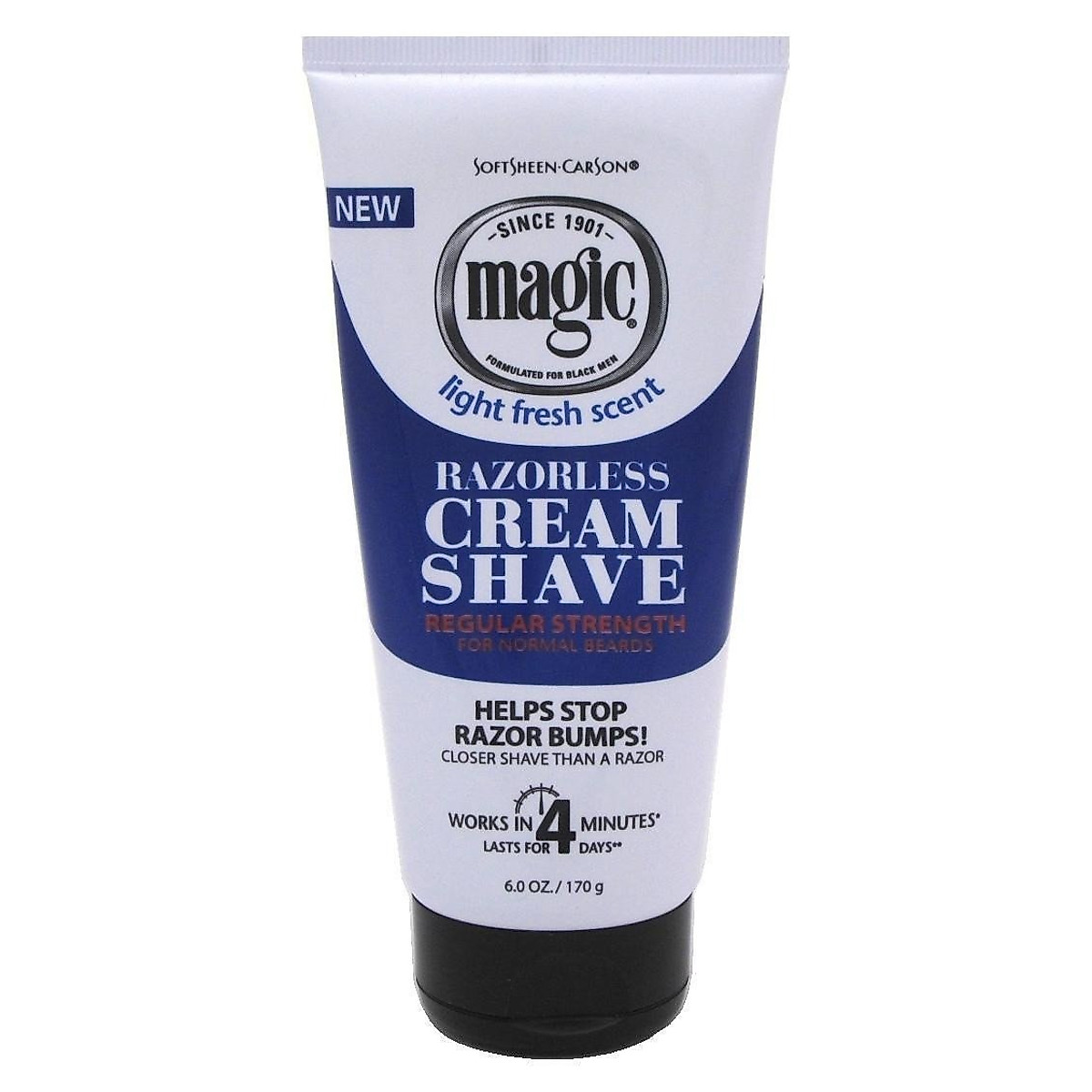 Magic Shave Razorless Cream Shave, Light Fresh Scent, Regular Strength 6 oz (Pack of 3)