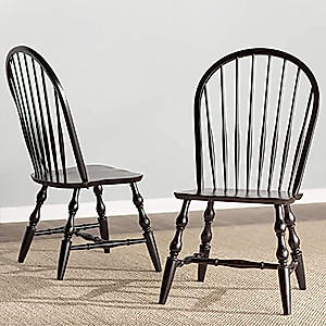 Sunset Trading Windsor Dining Chair Set, 41", Antique Black