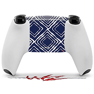 WraptorSkinz Skin Wrap compatible with Sony PS5 DualSense Controller Wavey Navy Blue (CONTROLLER NOT INCLUDED)