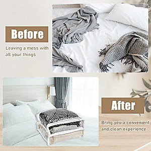 30Pcs Clear Vinyl Zippered Storage Bags，Blankets Storage Bags Plastic Storage Bags for Sweater Clothes Bed Sheet Organizer with Zipper for Closet Linen Sweater Bed Sheet Pillow，10.5 x 10.5 x 2.5 Inch