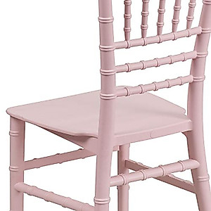 Flash Furniture Child’s Pink Resin Party and Event Chiavari Chair for Commercial & Residential Use