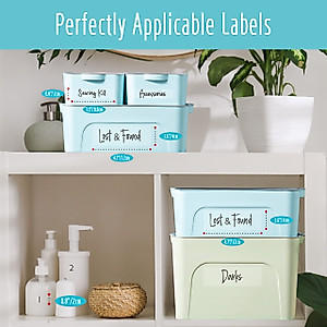 242 Pcs Laundry Room Organization Labels Printed Customizable Water Resistant Stickers with Perforation Line in Various Sizes for Bathroom Laundry Closet Farmhouse Containers Bins